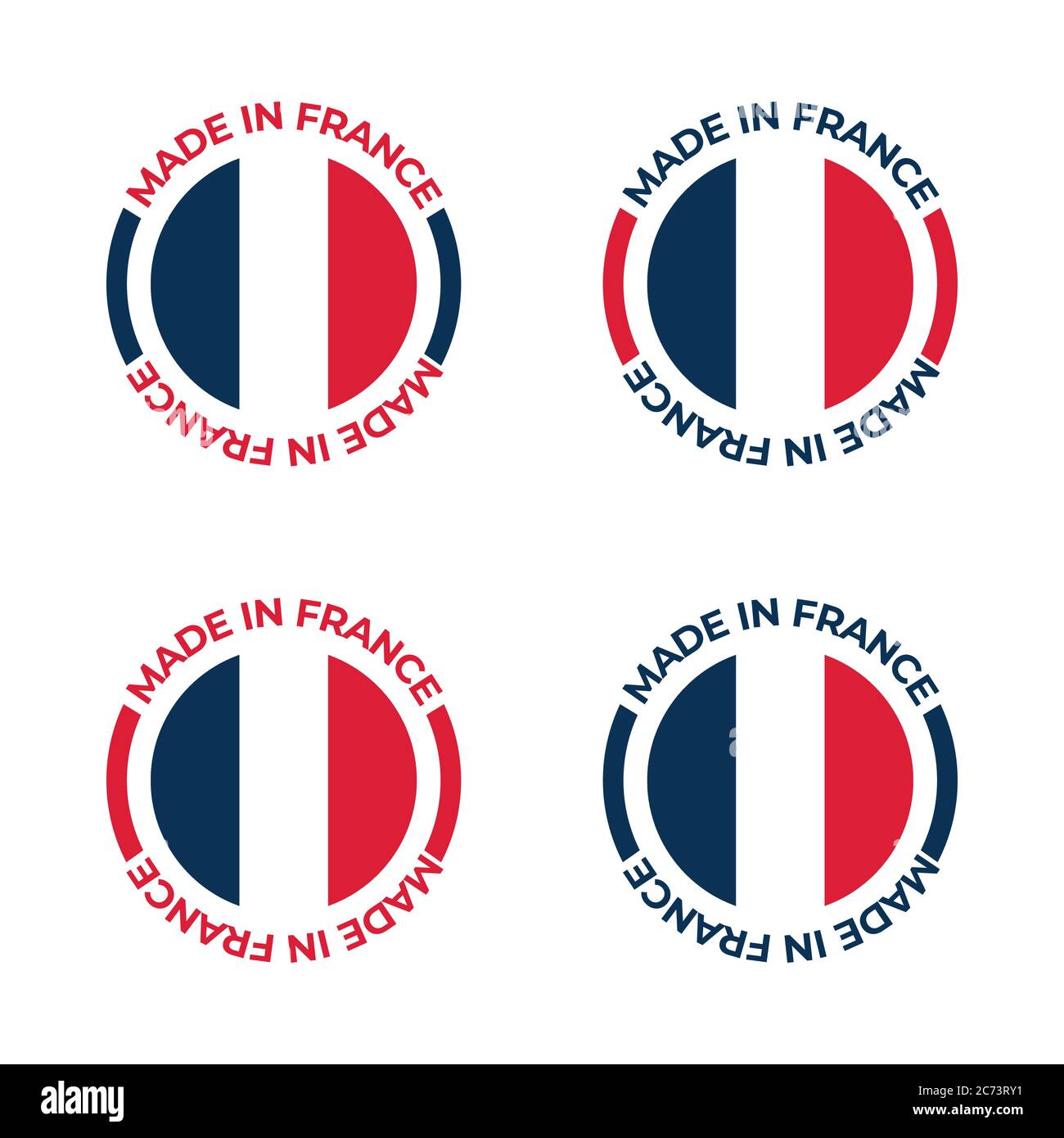 Made in France vector graphic design of a symbol for label and badge of ...