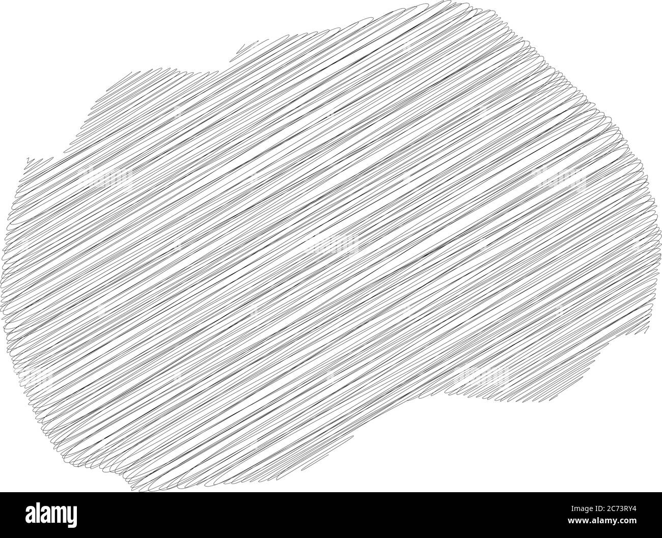 Macedonia - pencil scribble sketch silhouette map of country area with ...