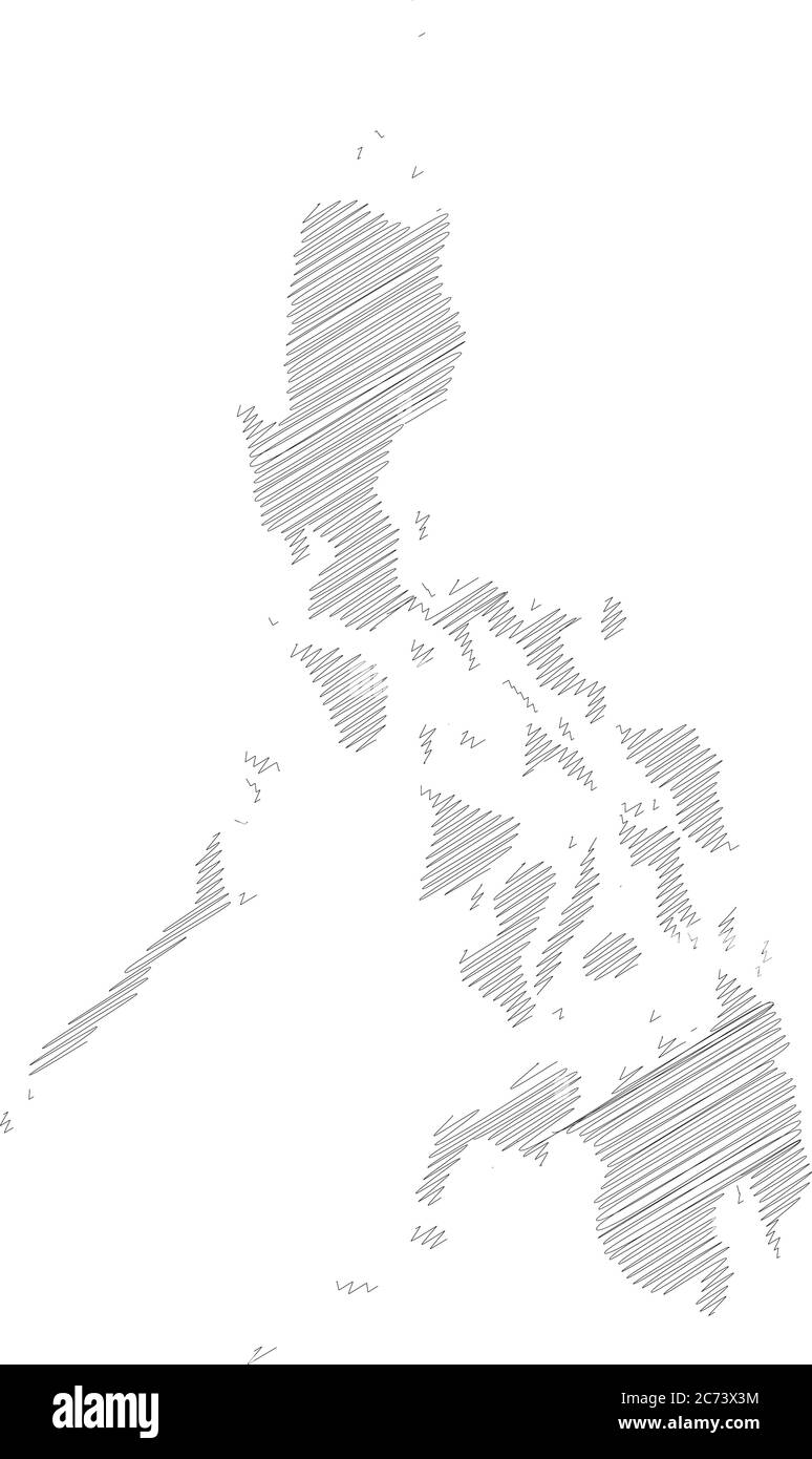 Philippine Map Black And White With Label