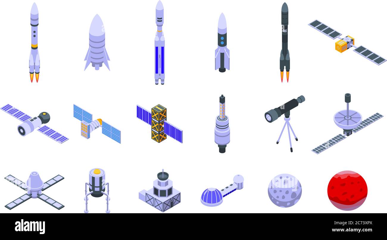 Set space mission logo Cut Out Stock Images & Pictures - Alamy