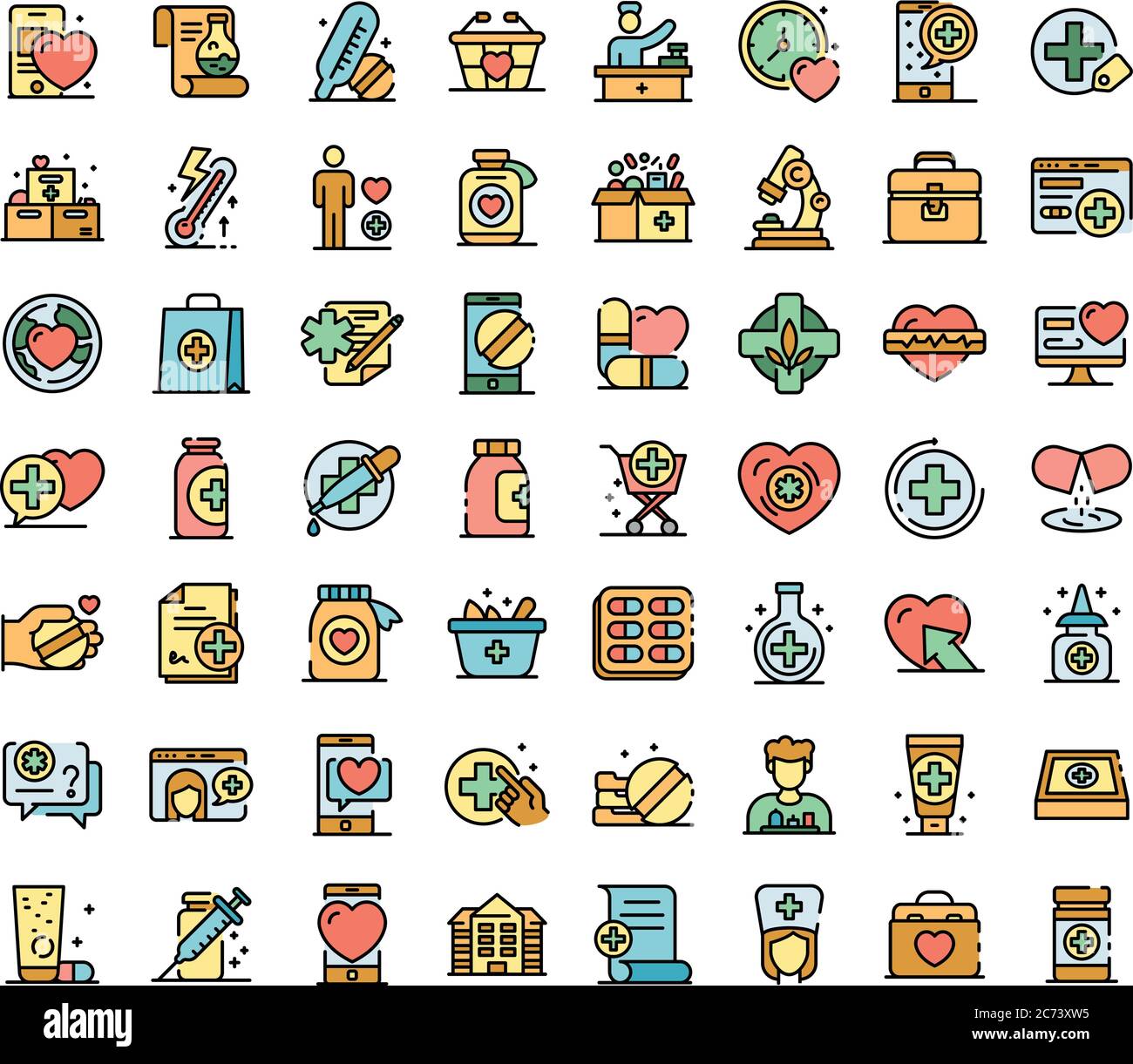 Pharmacist icons set vector flat Stock Vector Image & Art - Alamy