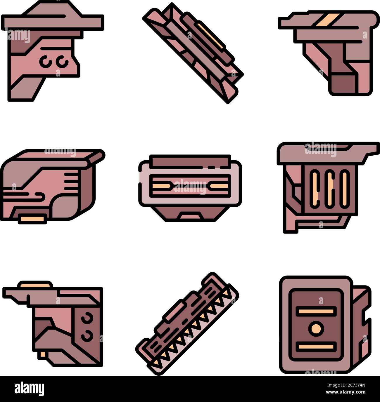 Printer ink cartridges Stock Vector Images - Alamy