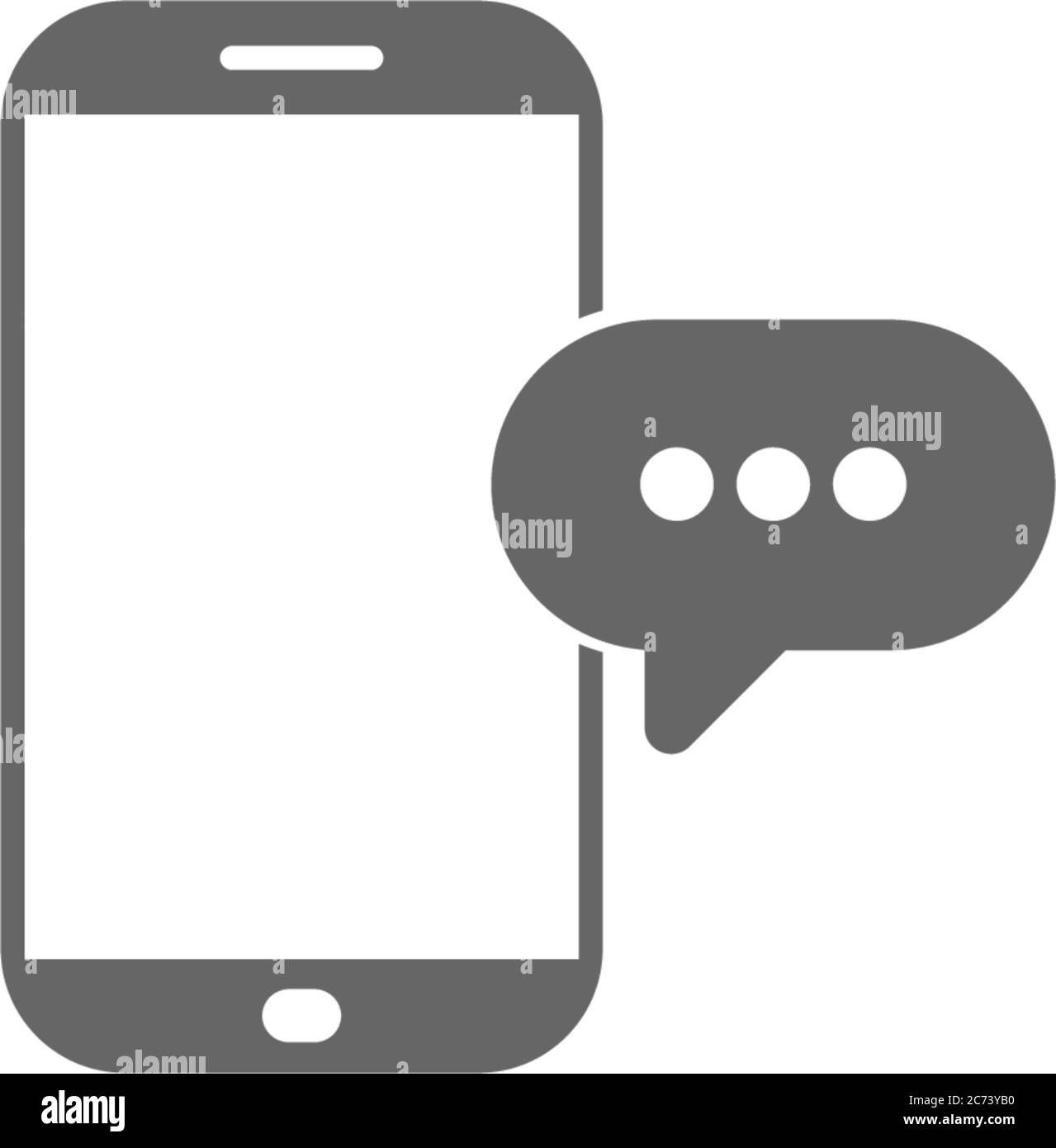 Smartphone bubble chat logo icon vector template Stock Vector Image ...
