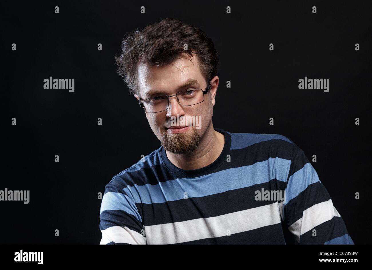 Blond man in glasses hi-res stock photography and images - Alamy