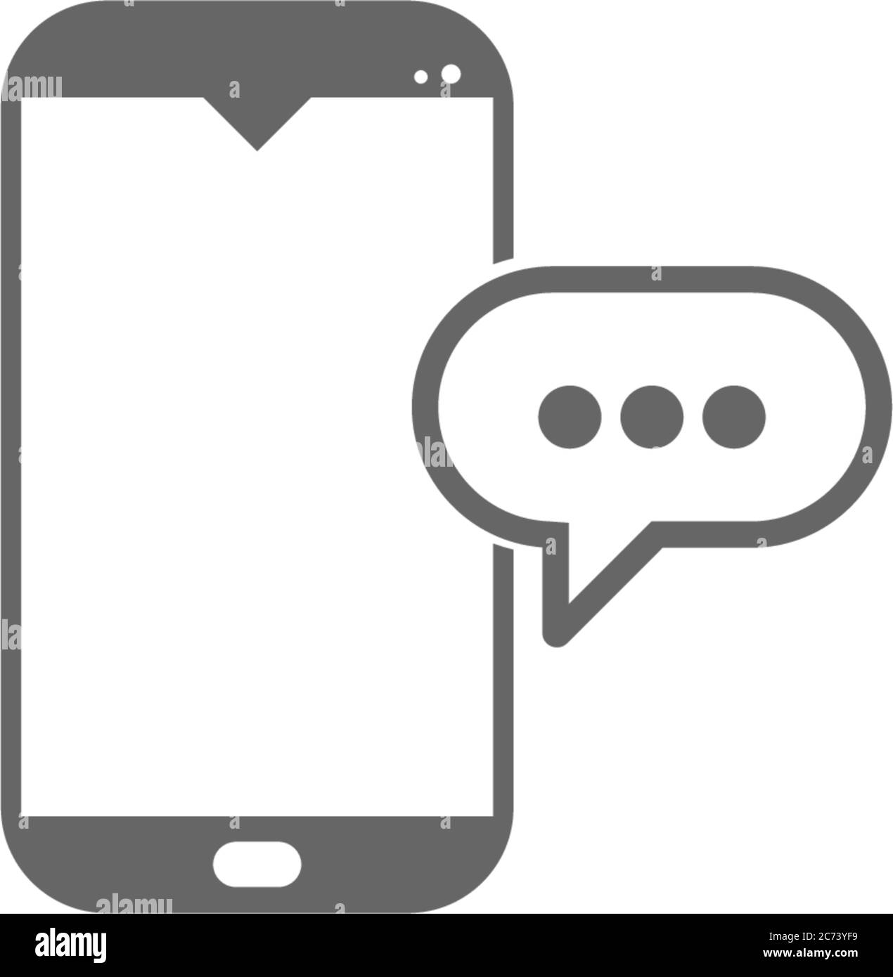 Smartphone bubble chat logo icon vector template Stock Vector Image ...