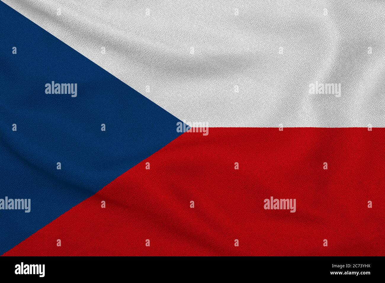 Flag of the Czech republic from the factory knitted fabric. Backgrounds ...