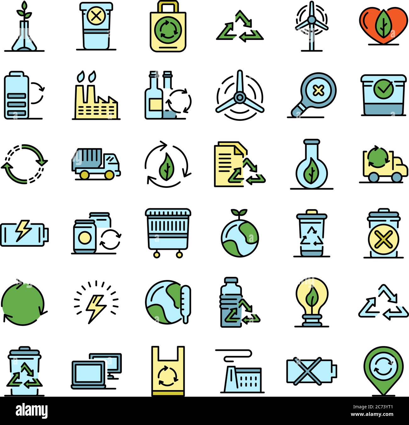 Recycling icons set vector flat Stock Vector Image & Art - Alamy
