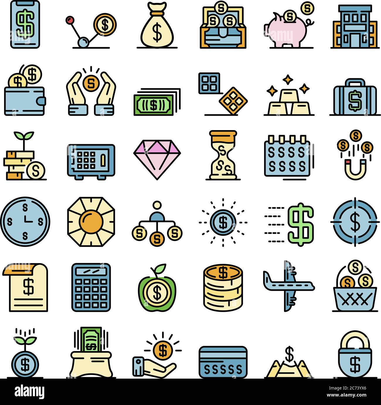 Millionaire icons set vector flat Stock Vector Image & Art - Alamy
