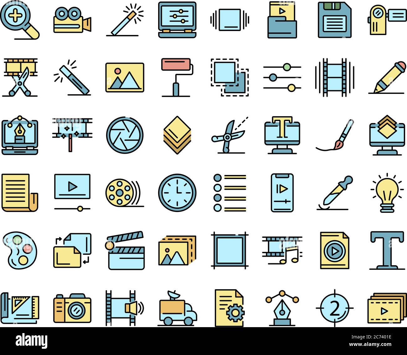 Editor icons set vector flat Stock Vector Image & Art - Alamy