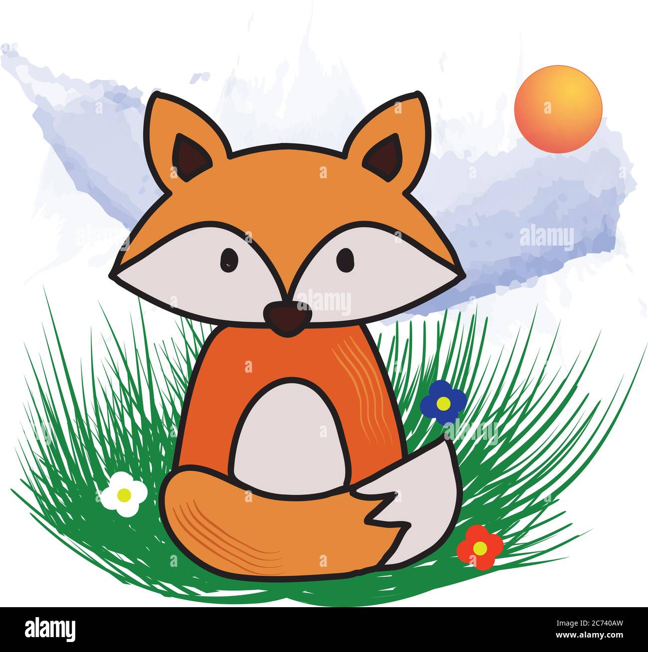 Cartoon character fox hi-res stock photography and images - Alamy