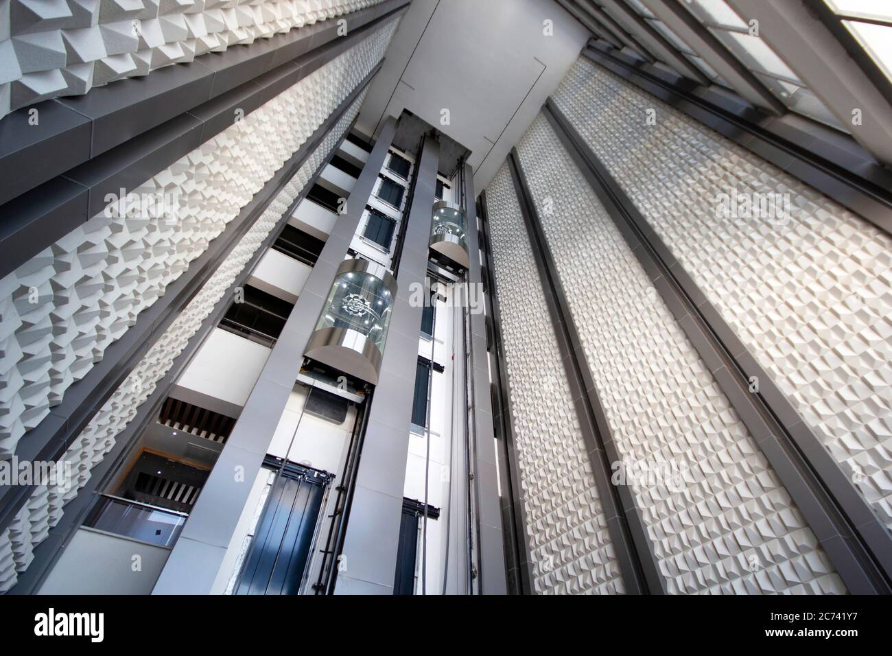 Inside a modern elevator shaft Stock Photo - Alamy