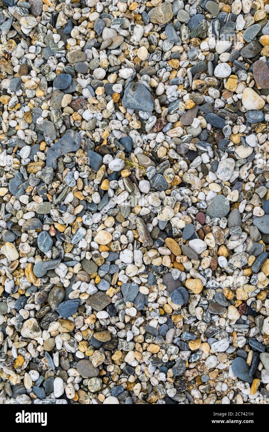 Various coloured pebbles and stones on a beach in Cornwall Stock Photo ...