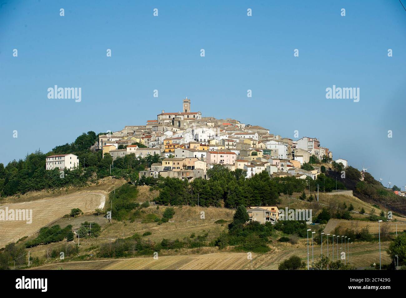 Europe, Italy, Basilicata, Acerenza, view of the town and underground ...