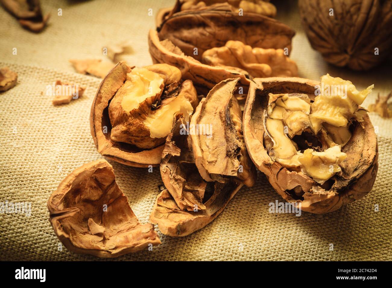Healthy food full of omega-3 fatty acids, organic nutrition. Walnut ...