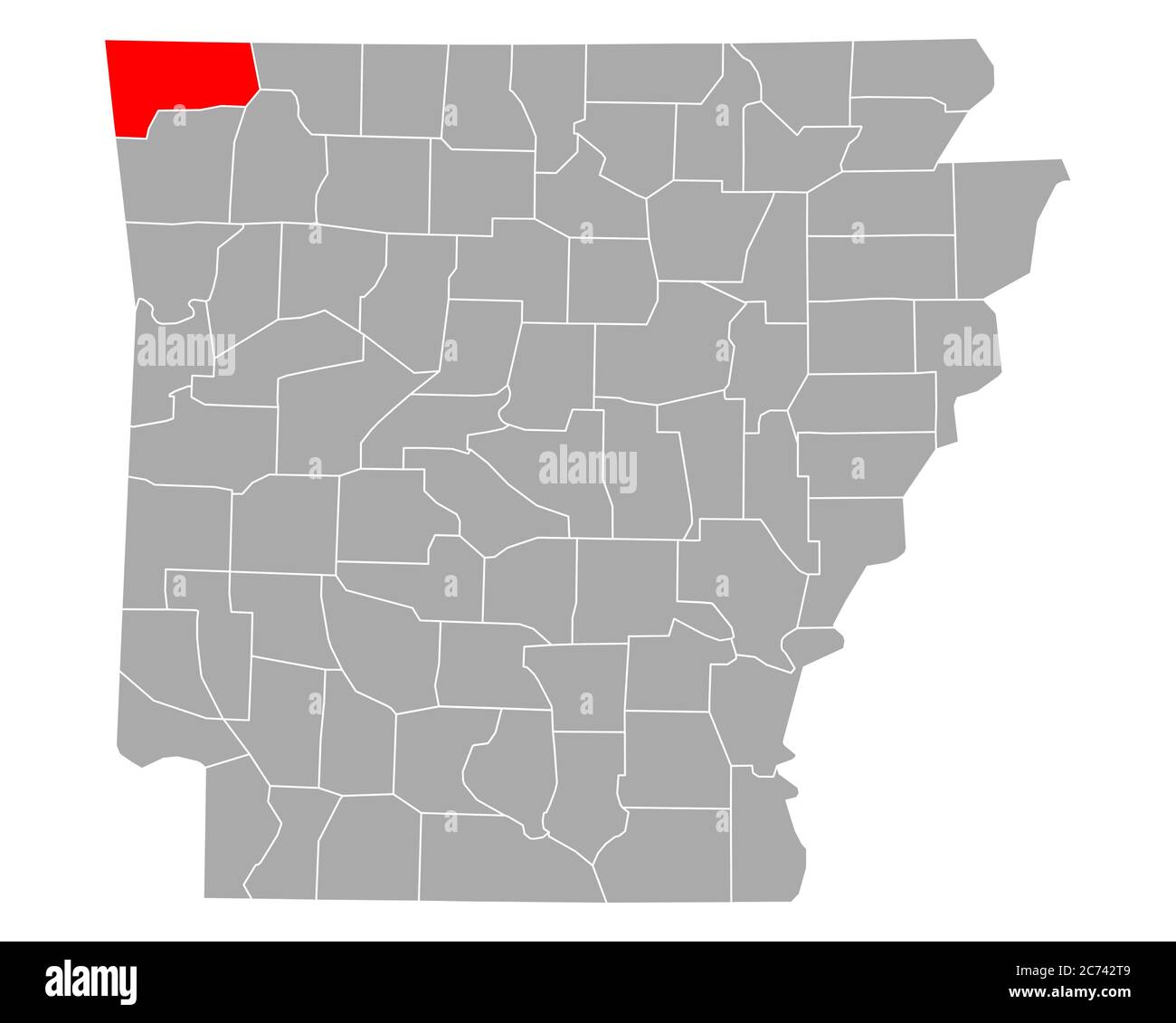 Map of Benton in Arkansas Stock Photo - Alamy