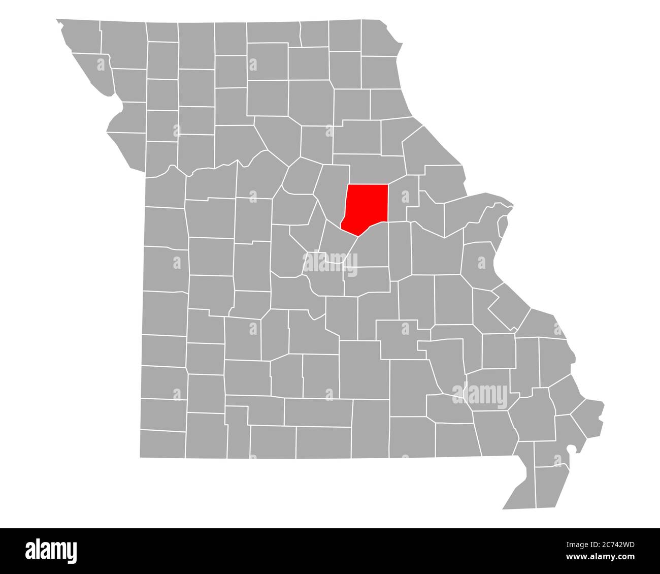 Map of Callaway in Missouri Stock Photo - Alamy