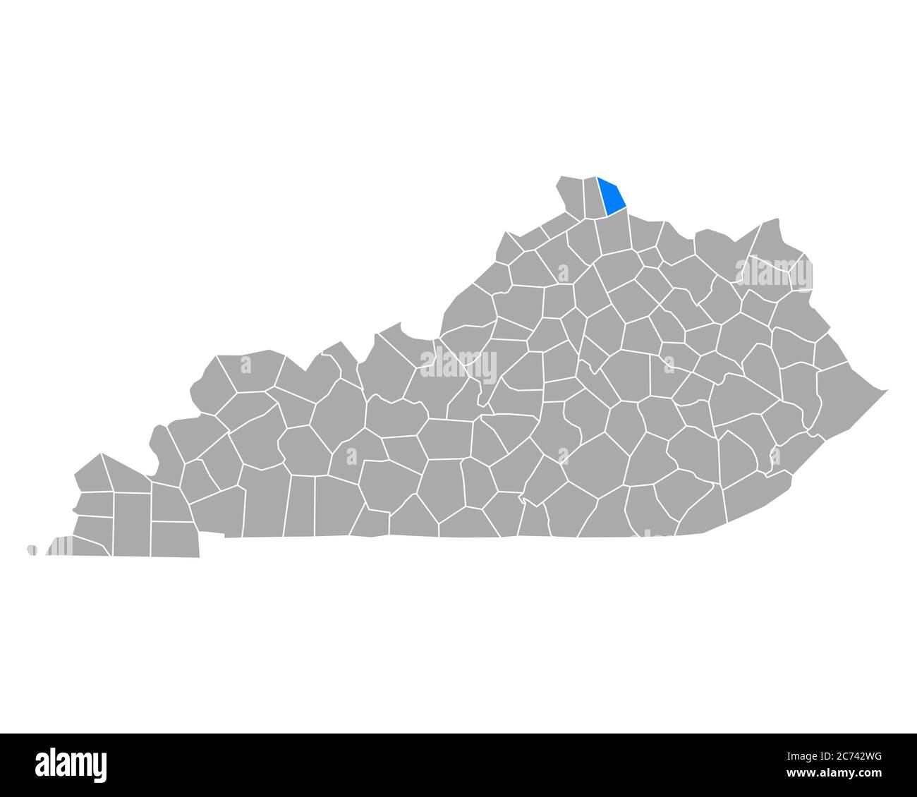 Map of Campbell in Kentucky Stock Photo - Alamy