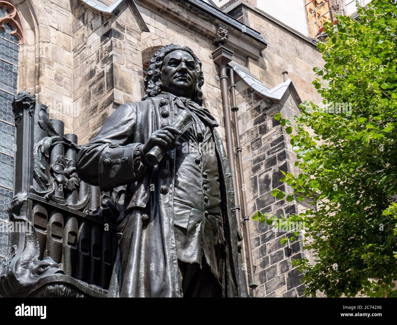 Bach monument in Leipzig East Germany Stock Photo - Alamy