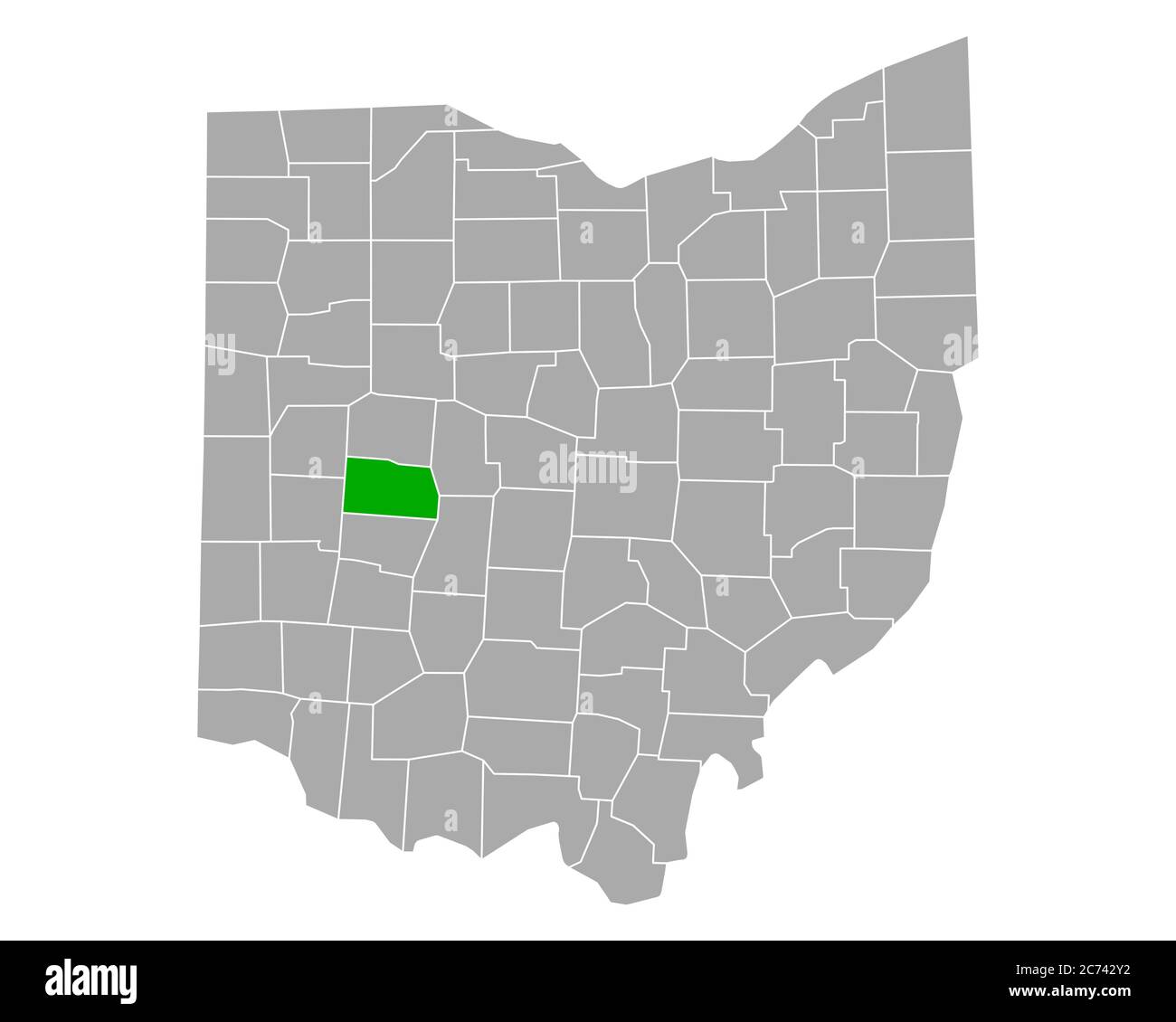 Map of Champaign in Ohio Stock Photo - Alamy