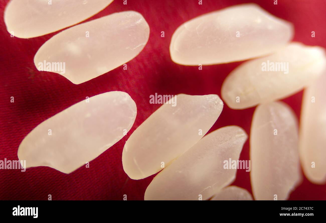 white rice close-up background texture Stock Photo - Alamy