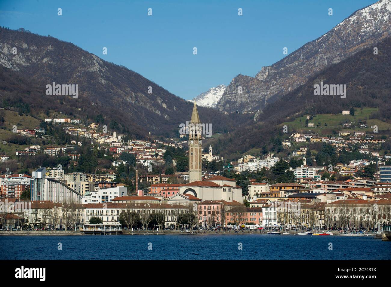 Europe, Italy, Lombardy, Lago Lario, Lago Como, Lecco branch. View of ...