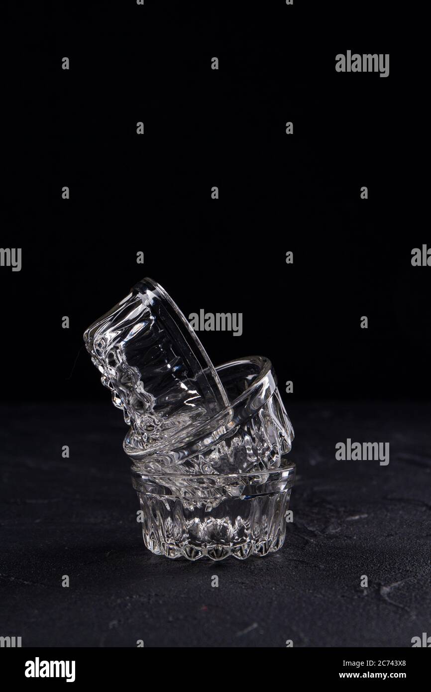 Three small glassware dishes Stock Photo - Alamy