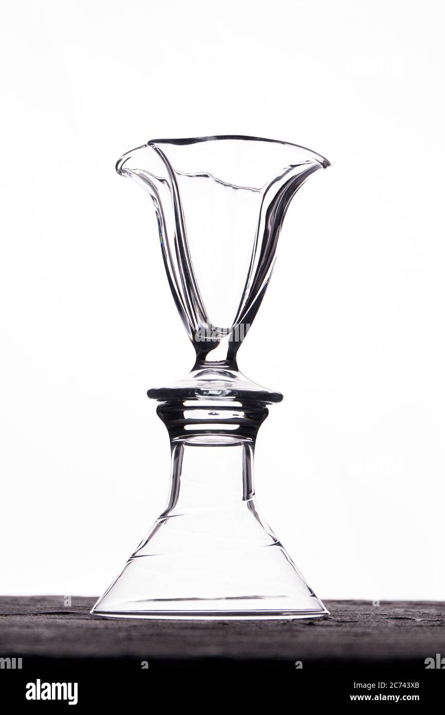 Column of two curved glass cups Stock Photo - Alamy