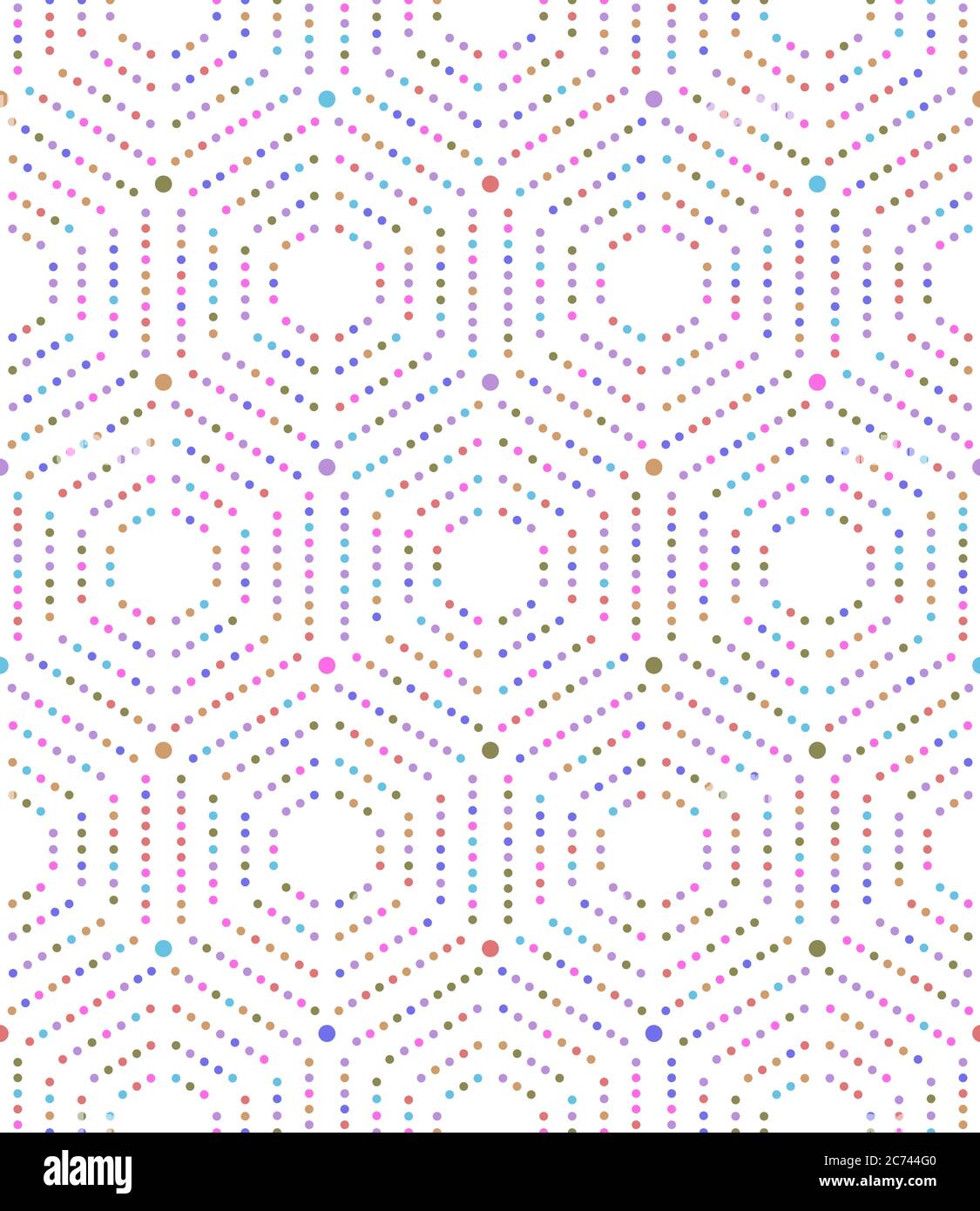 Dotted hexagonal pattern Cut Out Stock Images & Pictures - Alamy