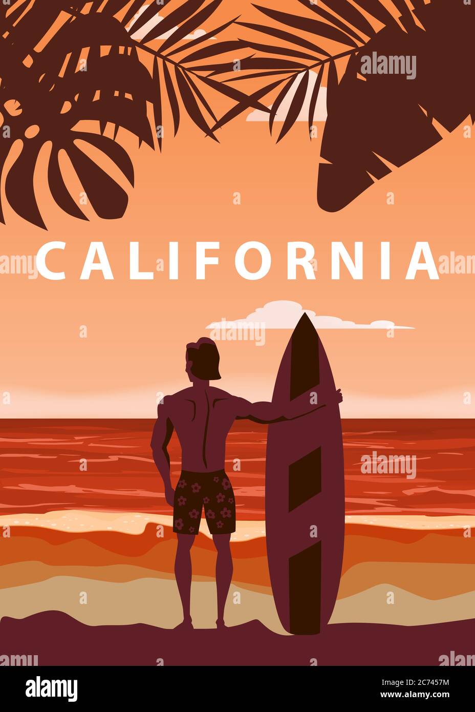 1960s beach woman Stock Vector Images - Alamy