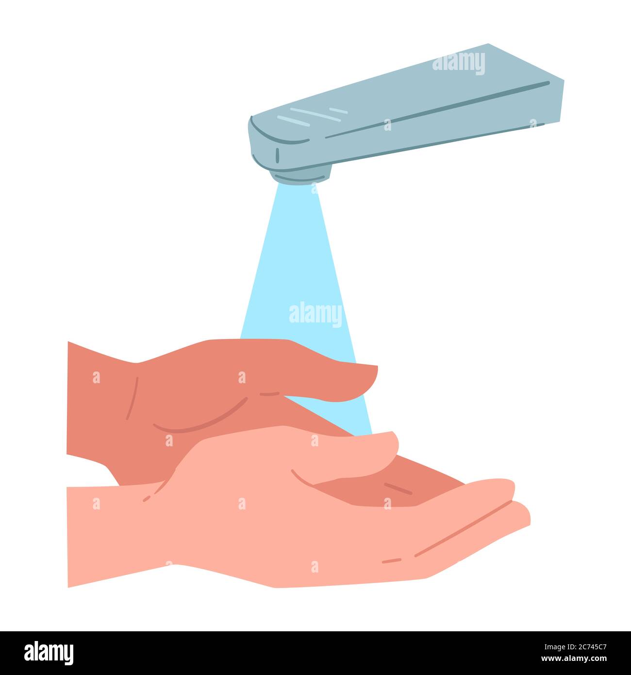 Washing or rinsing hands with water personal hygiene Stock Vector Image ...