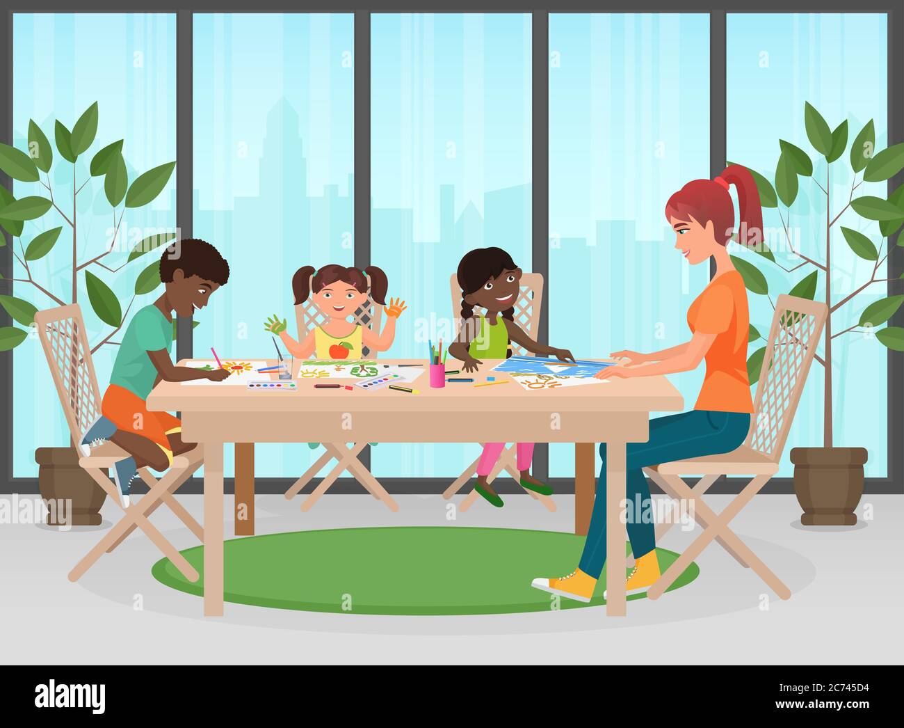 Dining Room Drawing For Kids