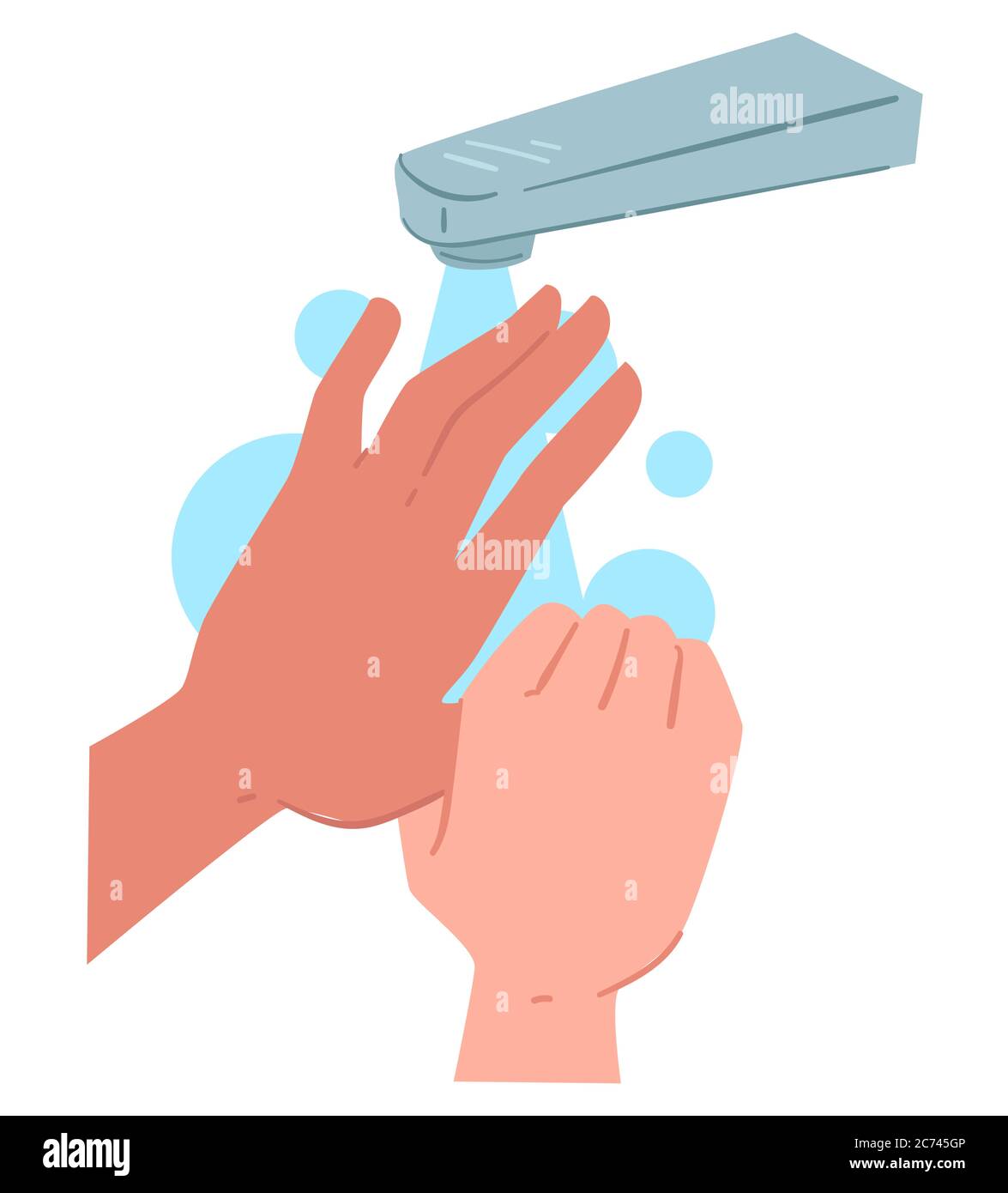 Washing hands, body care and personal hygiene vector Stock Vector Image ...