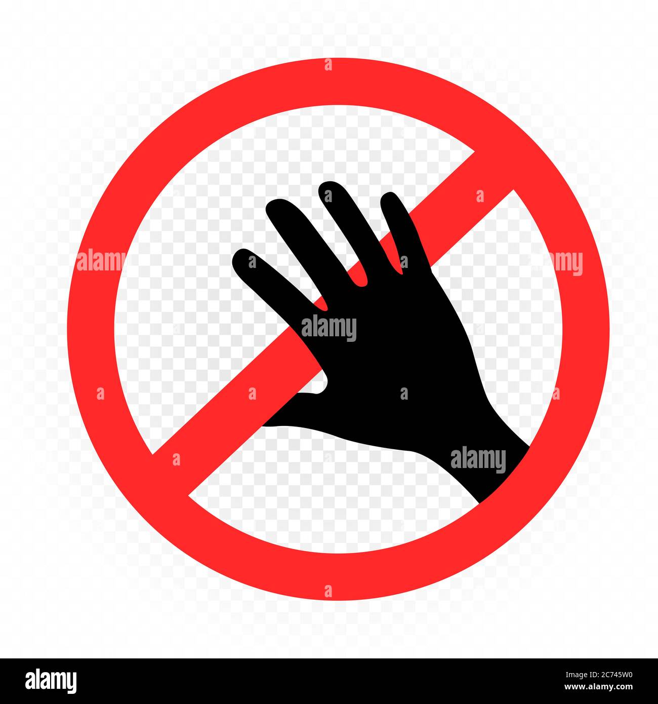do not touch hands prohibition sign Stock Vector Image & Art - Alamy