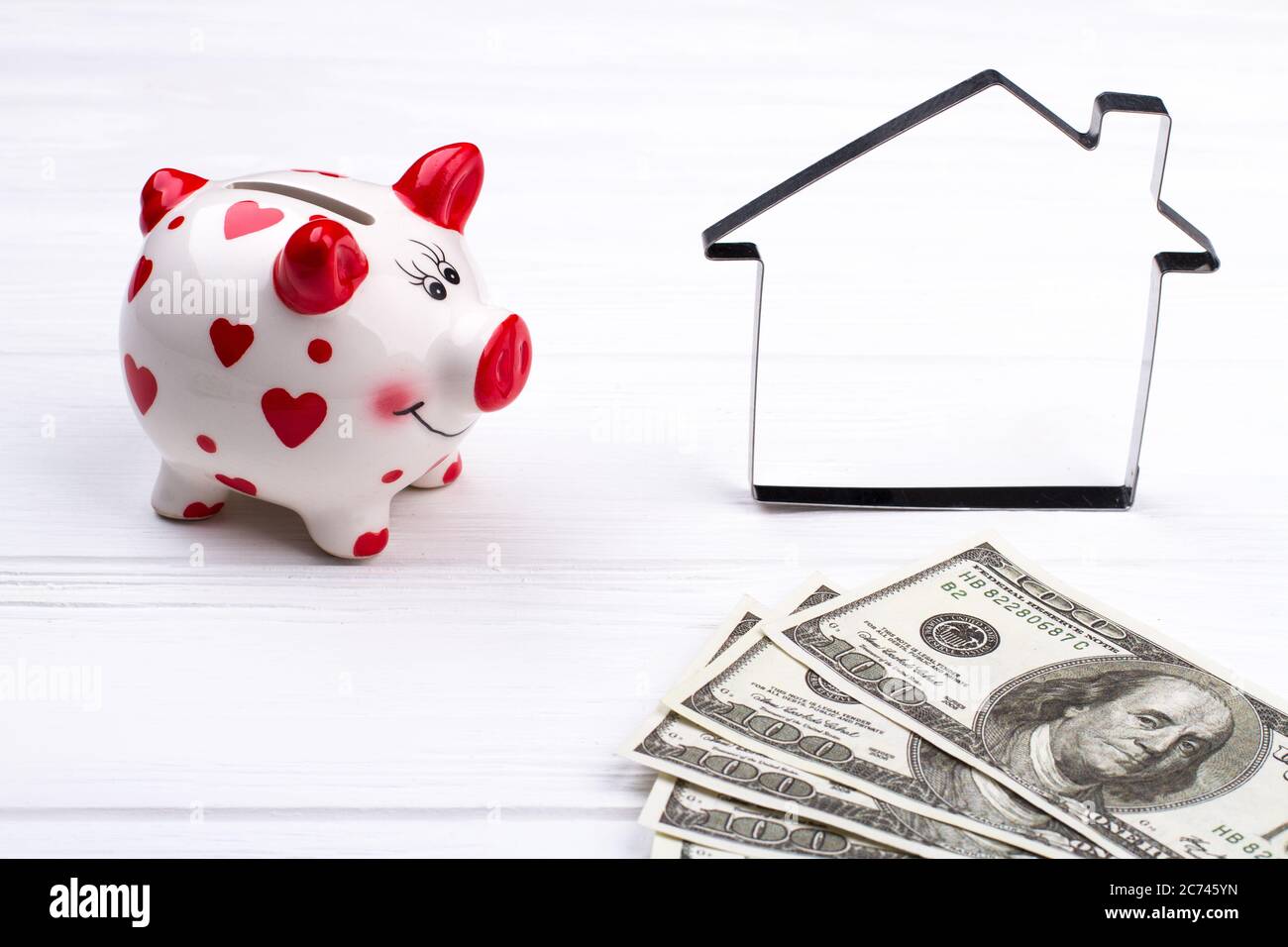 Concept of money saving for a new house home Stock Photo - Alamy