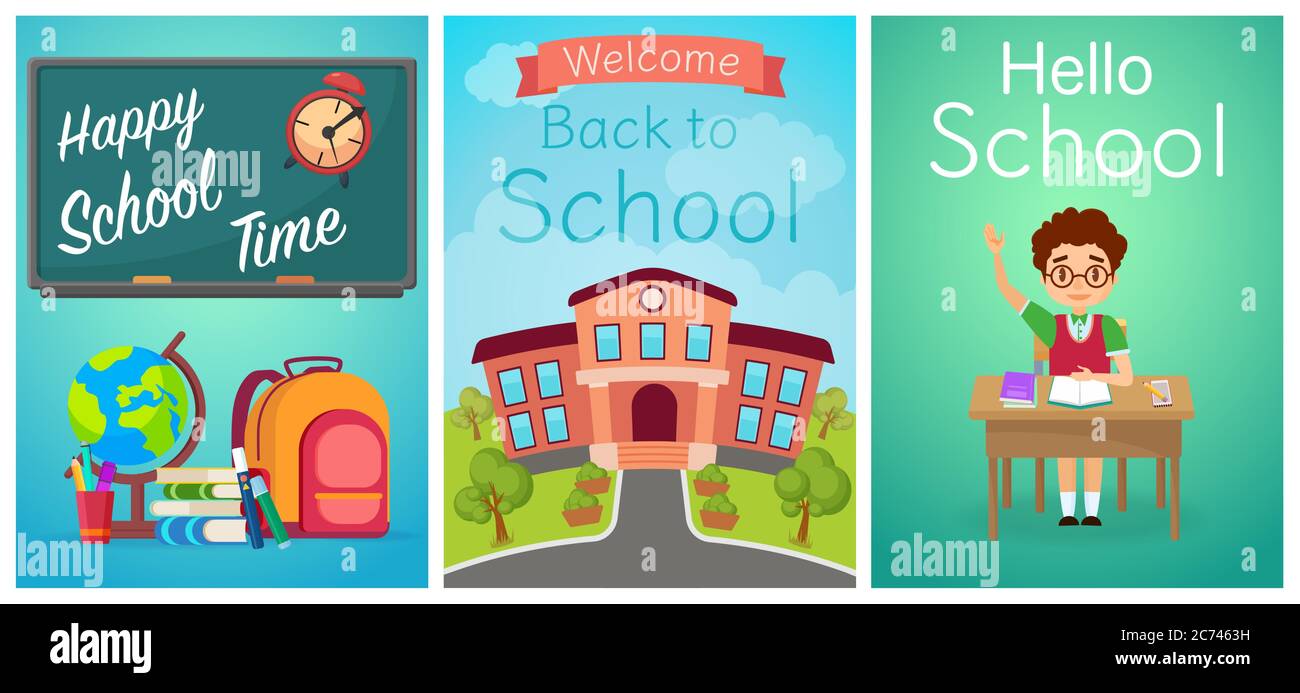 Welcome back to school Cut Out Stock Images & Pictures - Alamy