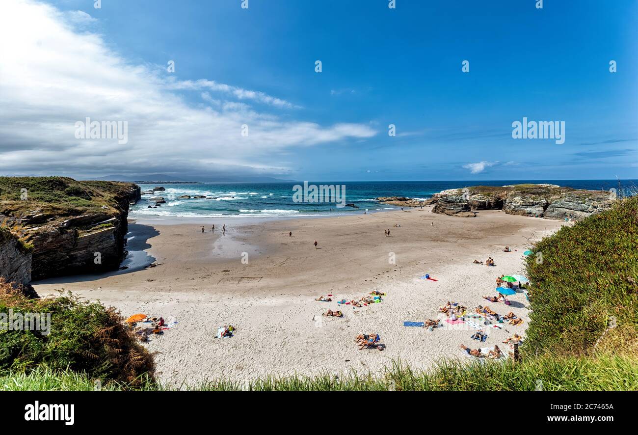 Coast and beaches of Ribadeo. Tourism in Galicia. The most beautiful ...