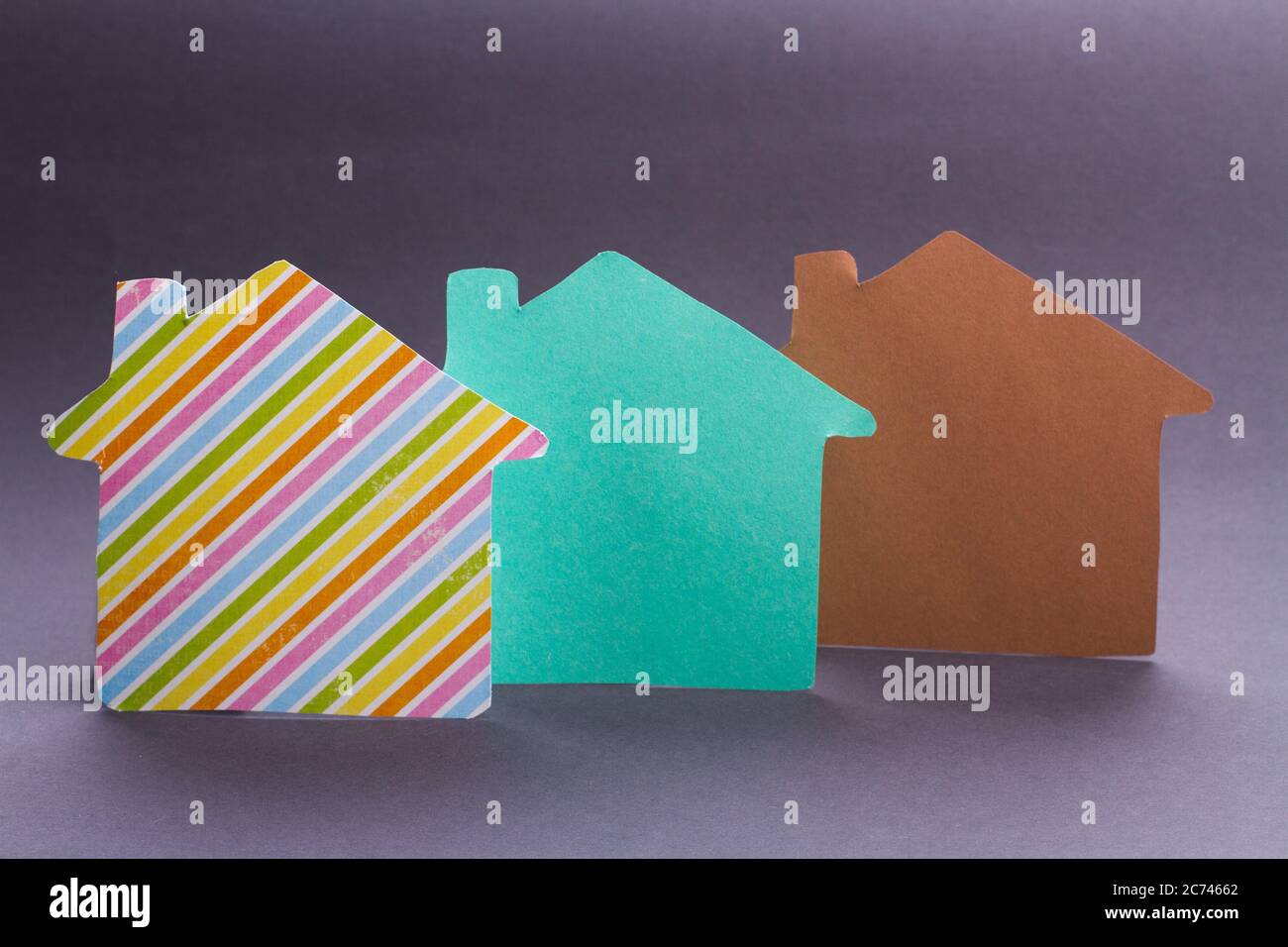 Cardboard paper houses Stock Photo - Alamy