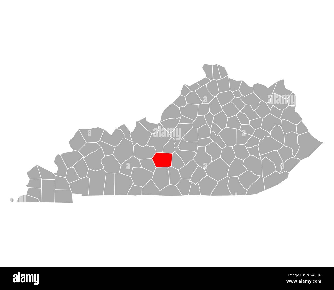 Map of Hart in Kentucky Stock Photo - Alamy