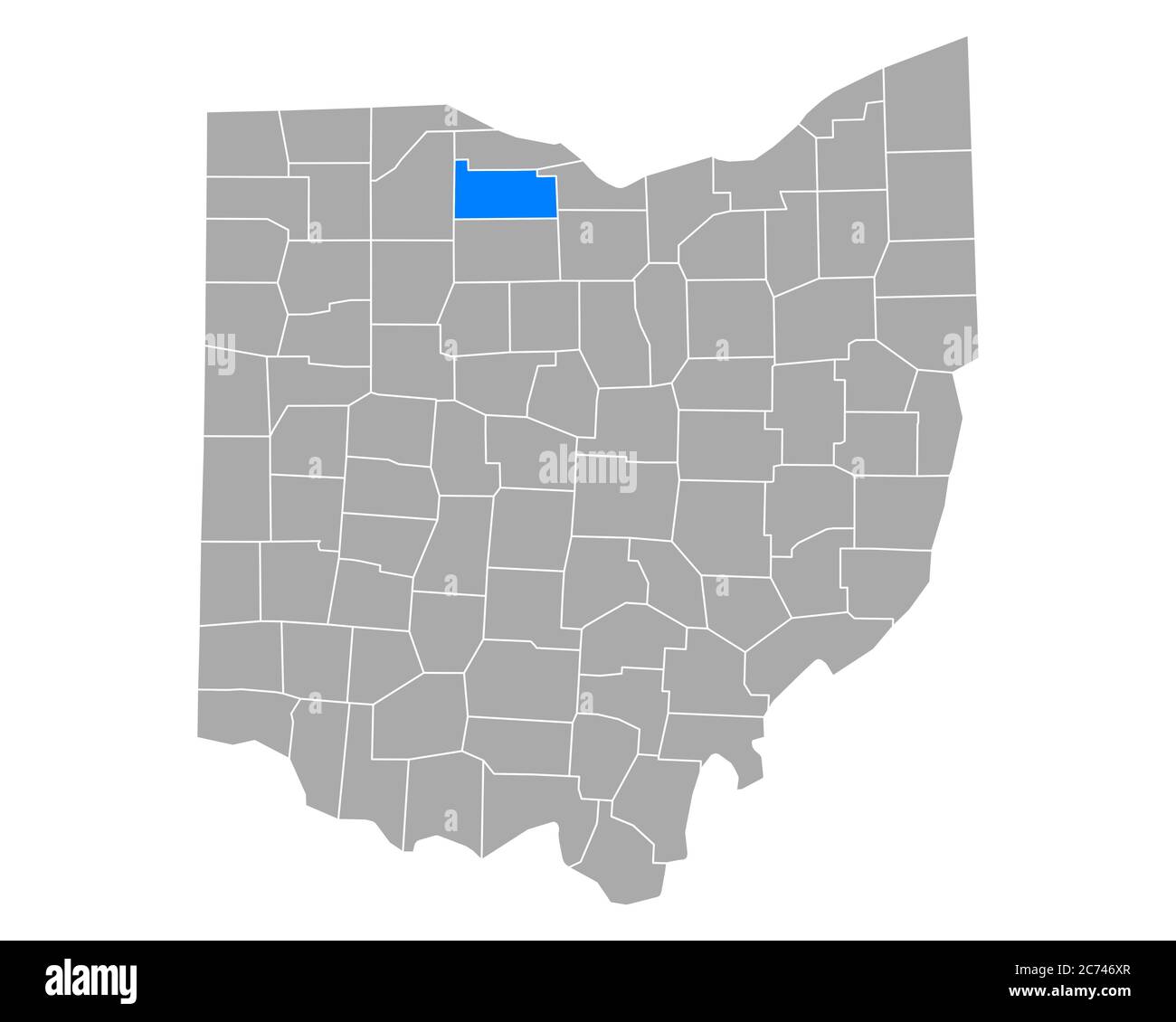 Map of Sandusky in Ohio Stock Photo - Alamy