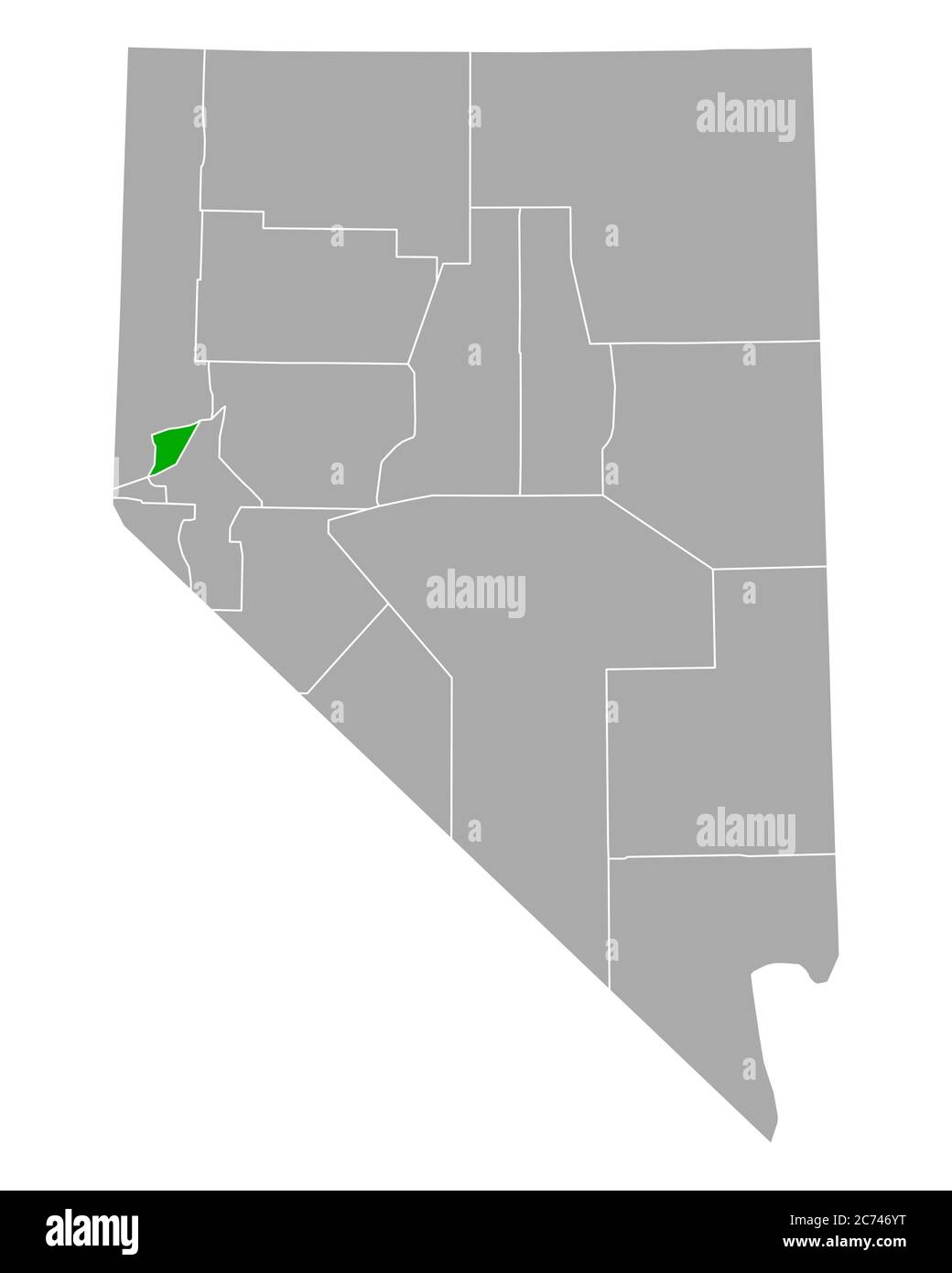 Map of Storey in Nevada Stock Photo - Alamy