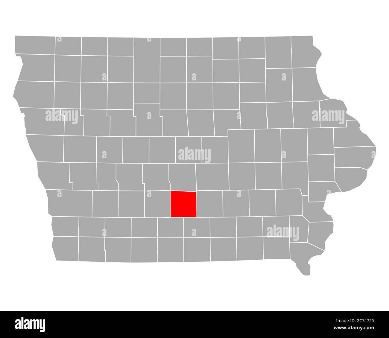 Map of Warren in Iowa Stock Photo - Alamy
