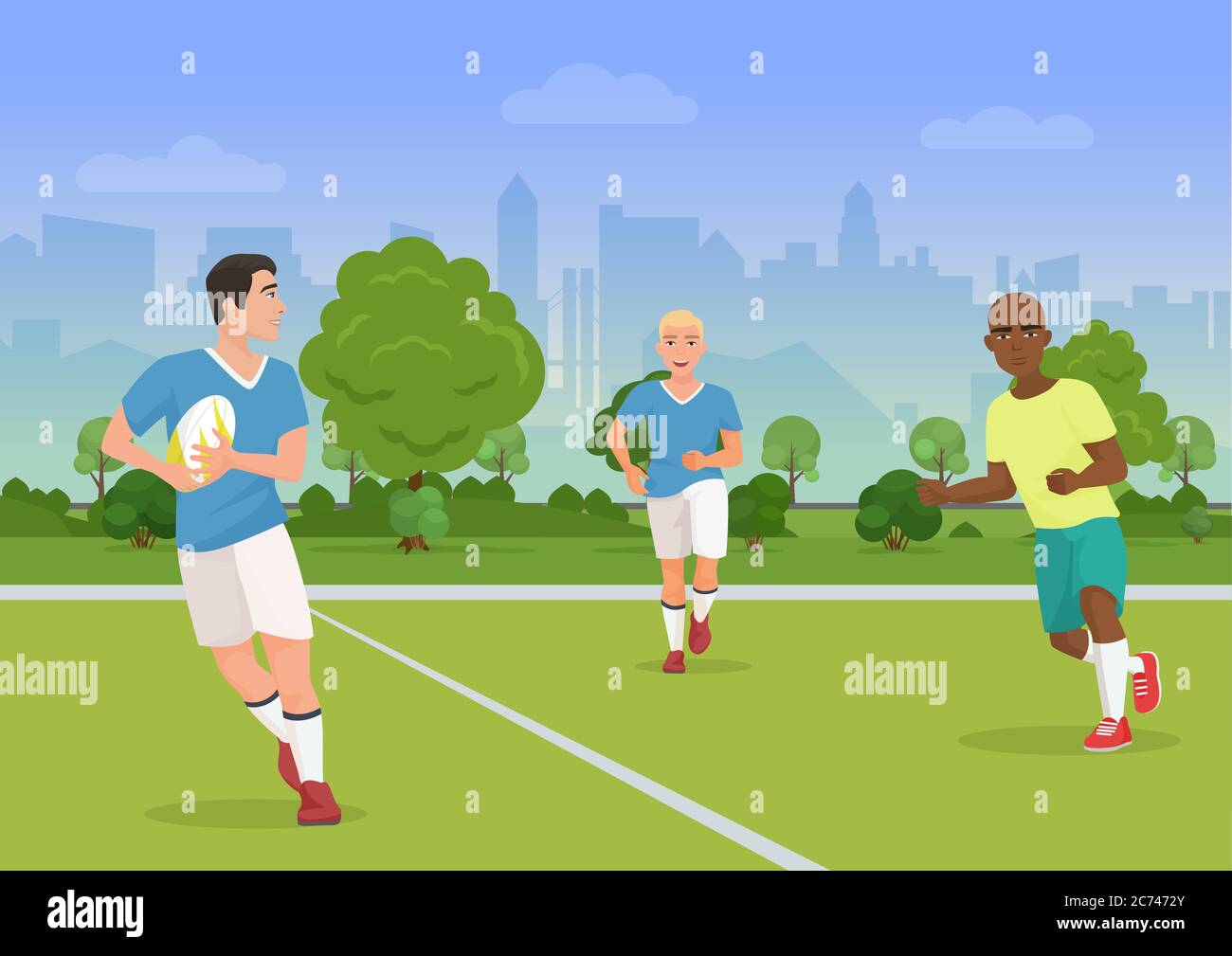 African rugby players Stock Vector Images - Alamy