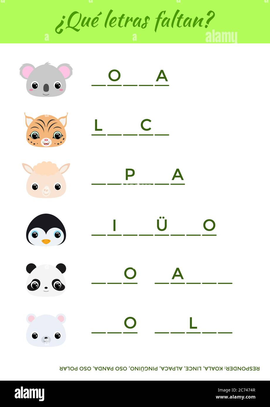 Spanish Alphabet Worksheets For Kids