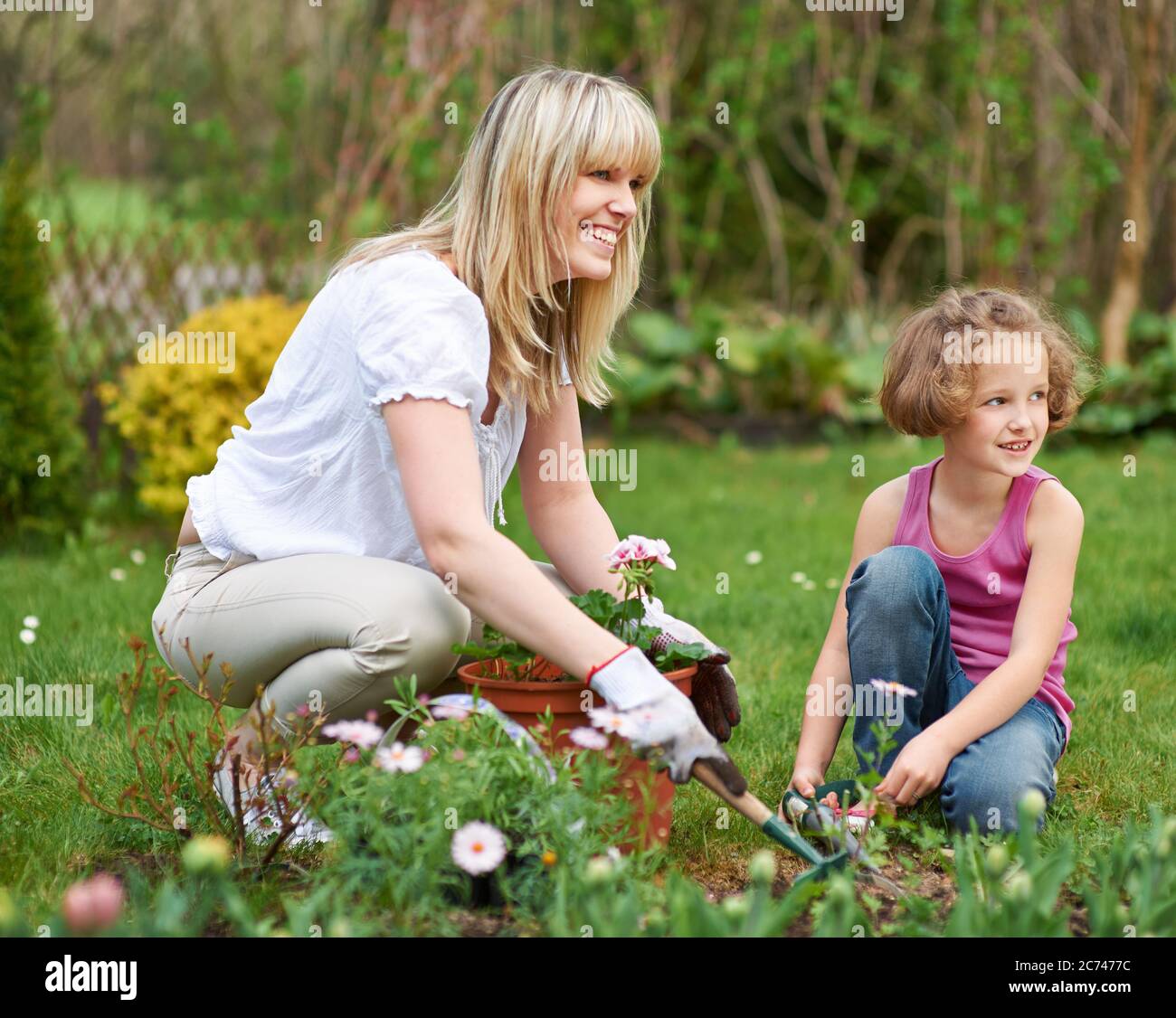 Child flower woman hi-res stock photography and images - Alamy