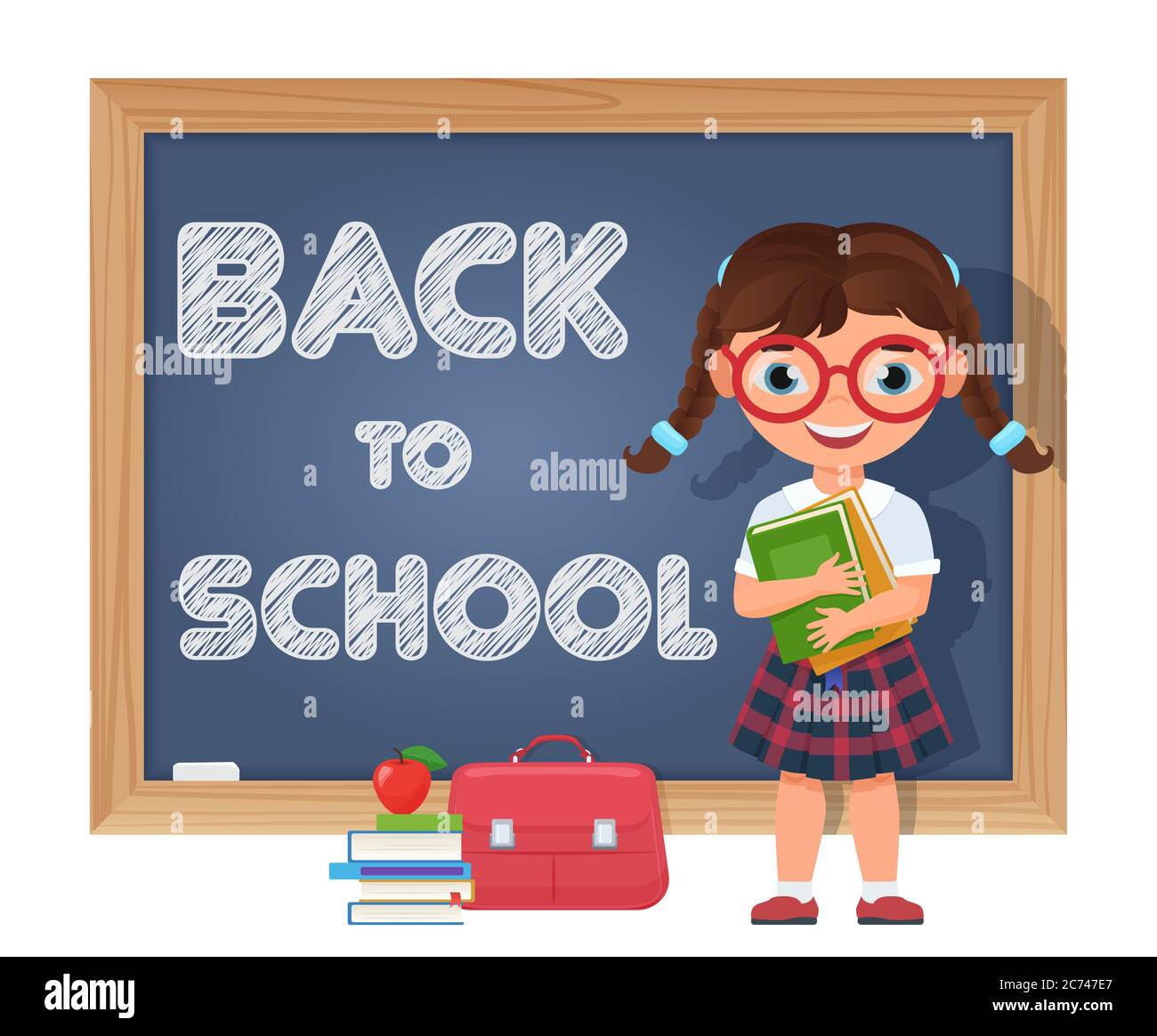 School kids, backpack, happy Cut Out Stock Images & Pictures - Alamy