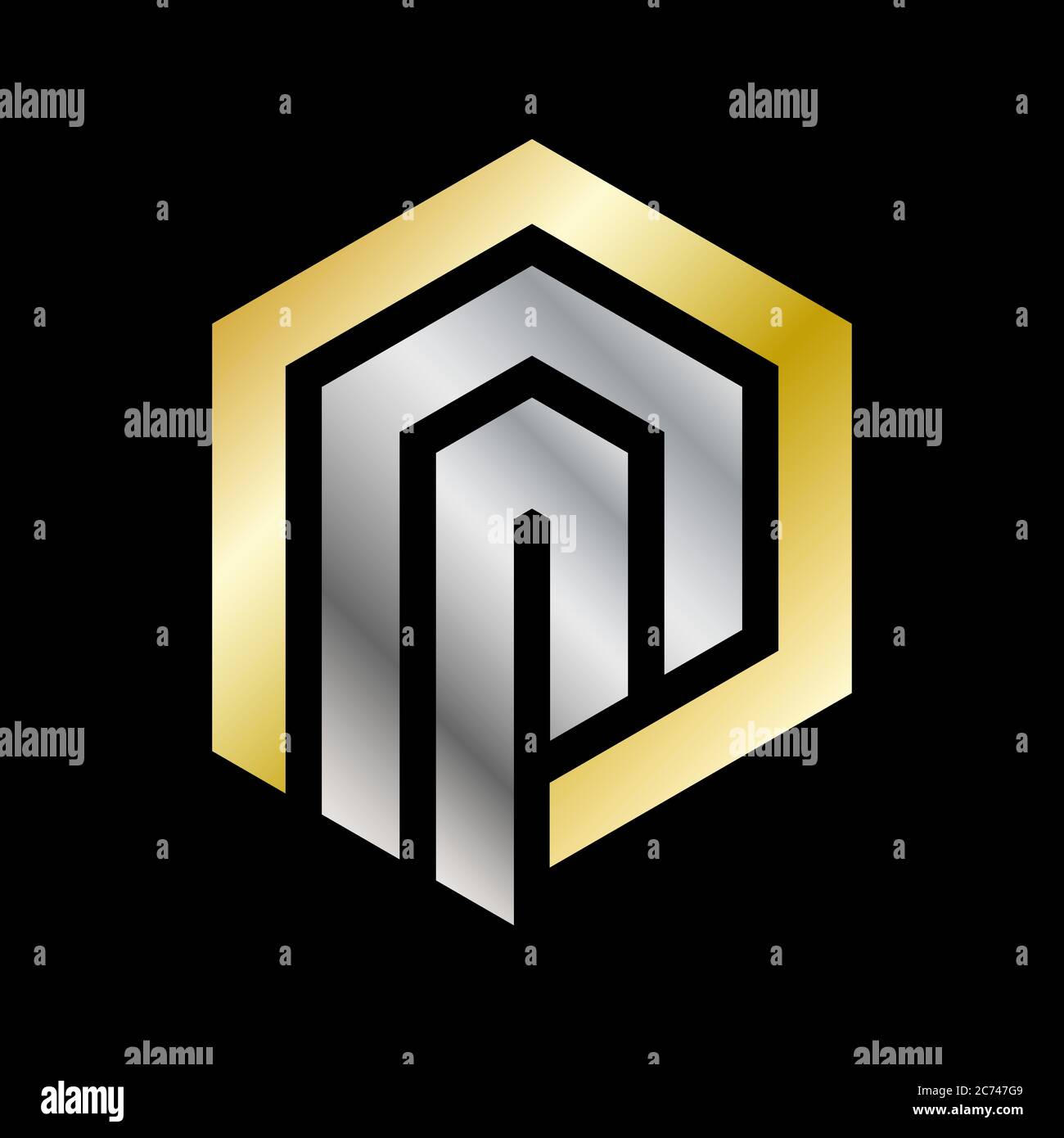 Vector business logo concept illustration. Positive geometric sign in ...