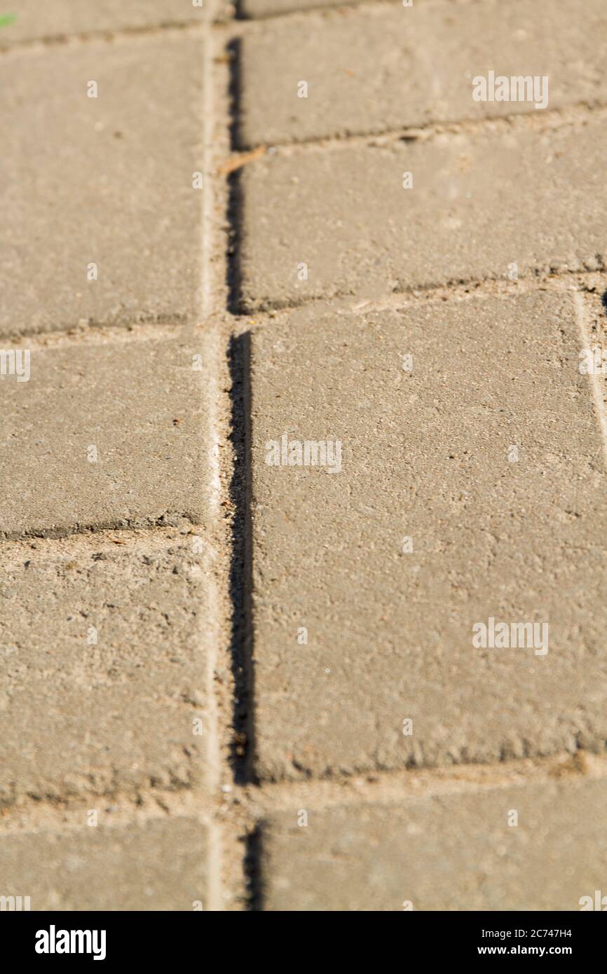Close-up gray square pavement slabs Stock Photo - Alamy