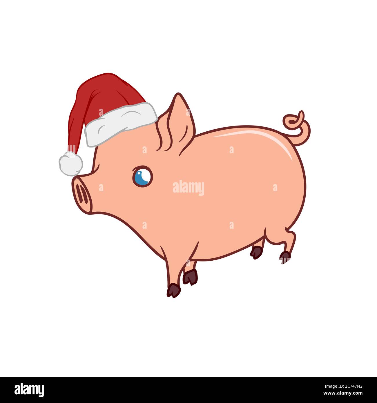 Isolated santas hat christmas Stock Vector Images - Alamy