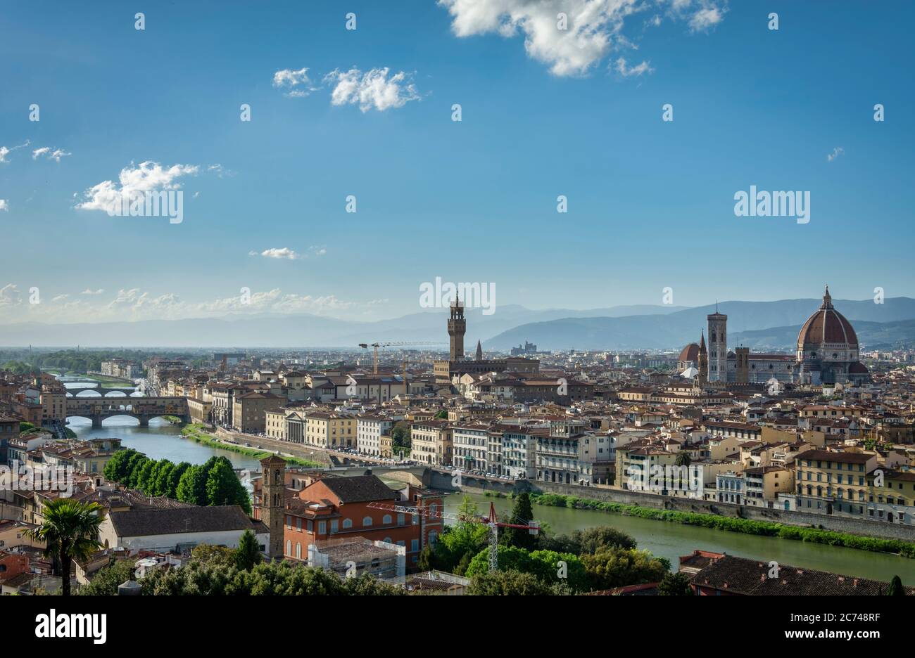 Panorama of firenze, view from the Michelangelo piazza in Firenze Stock ...