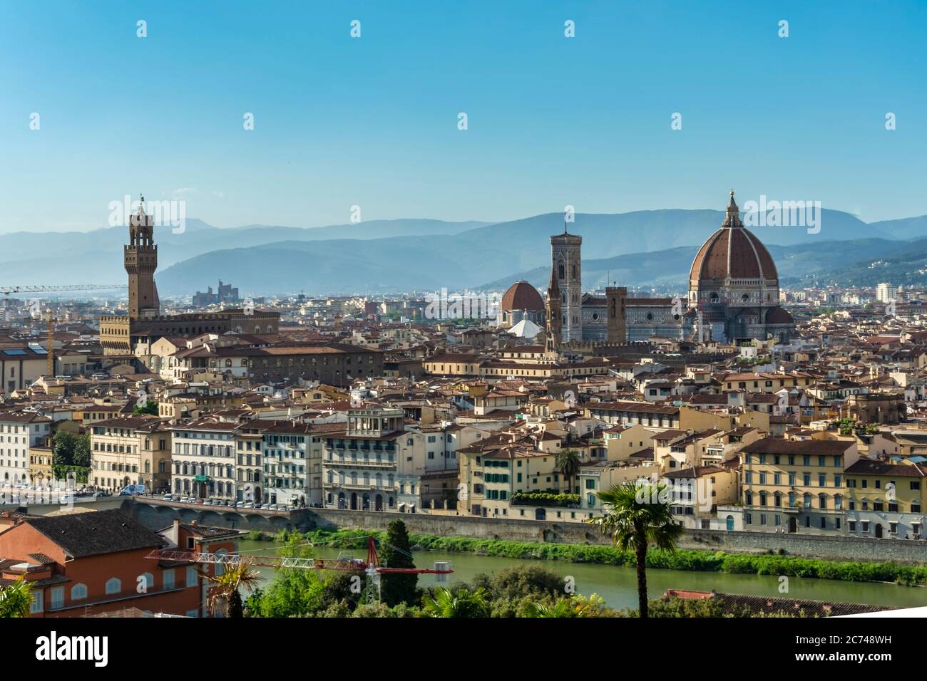 Panorama of firenze, view from the Michelangelo piazza in Firenze Stock ...